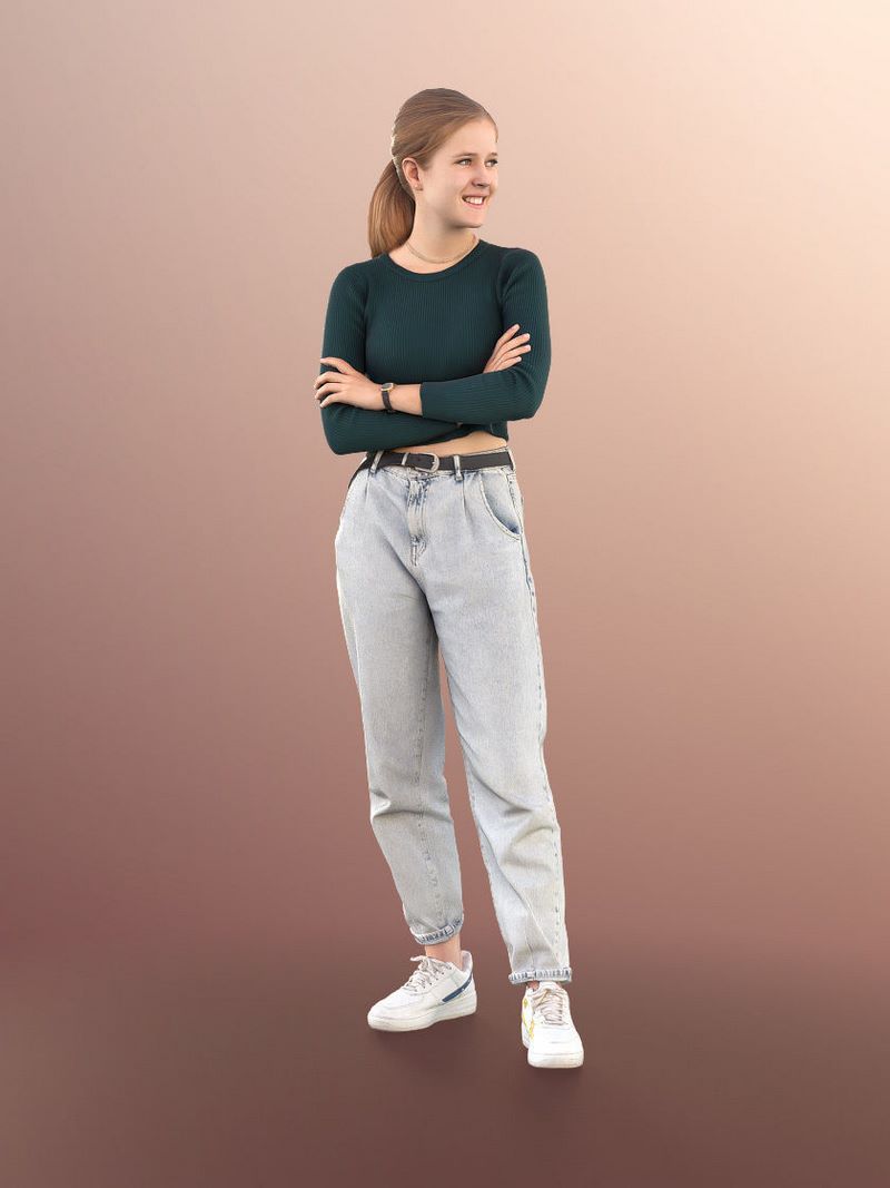 Desire FX 3d models | Teenage Girl Standing low-poly 3d model