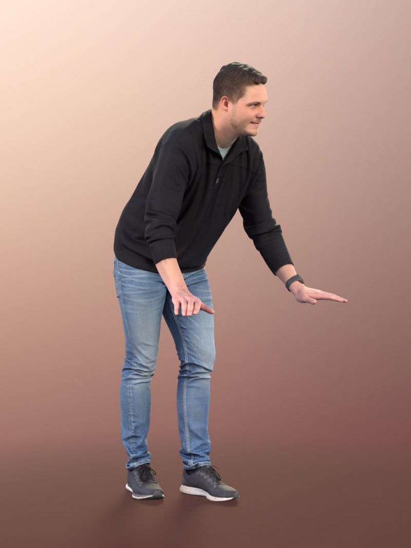 Desire FX 3d models | Young man standing leaning on table 3D model