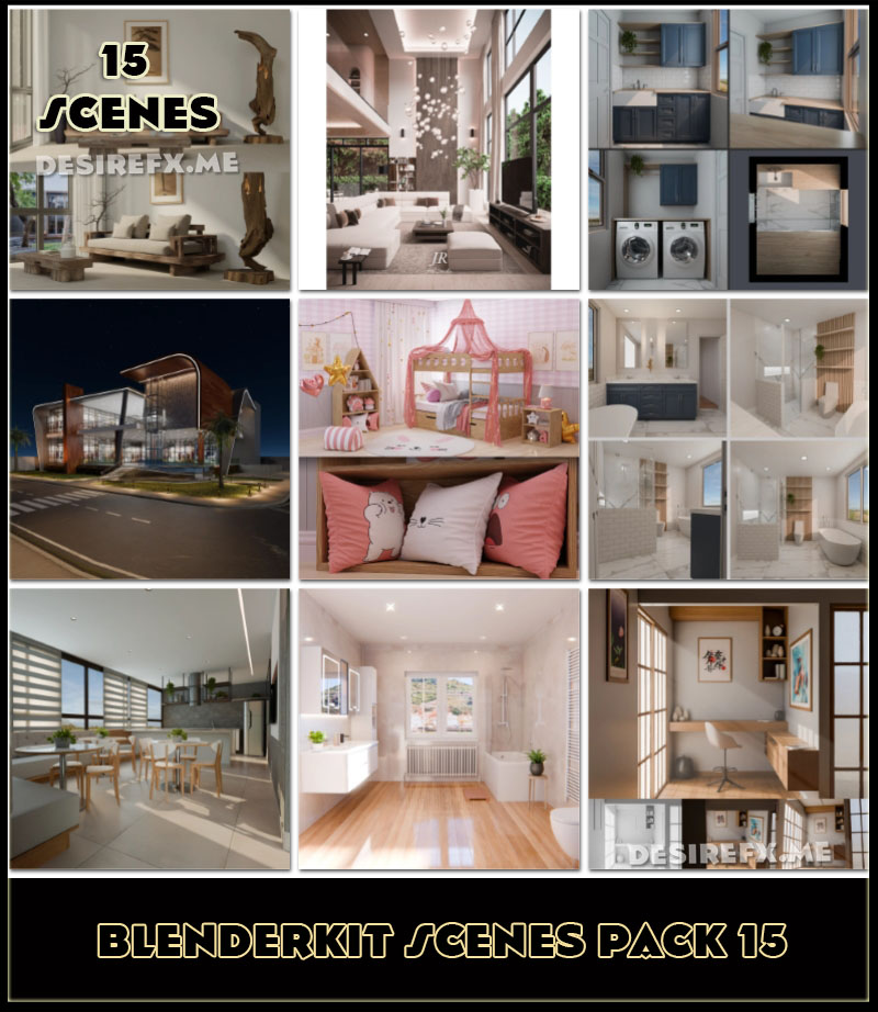 Desire FX 3d models | BlenderKit Scenes Pack 15