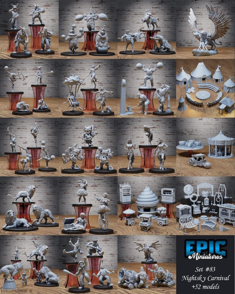 Desire FX 3d models | Epic Miniatures – Nightsky Carnival Set – Horror ...