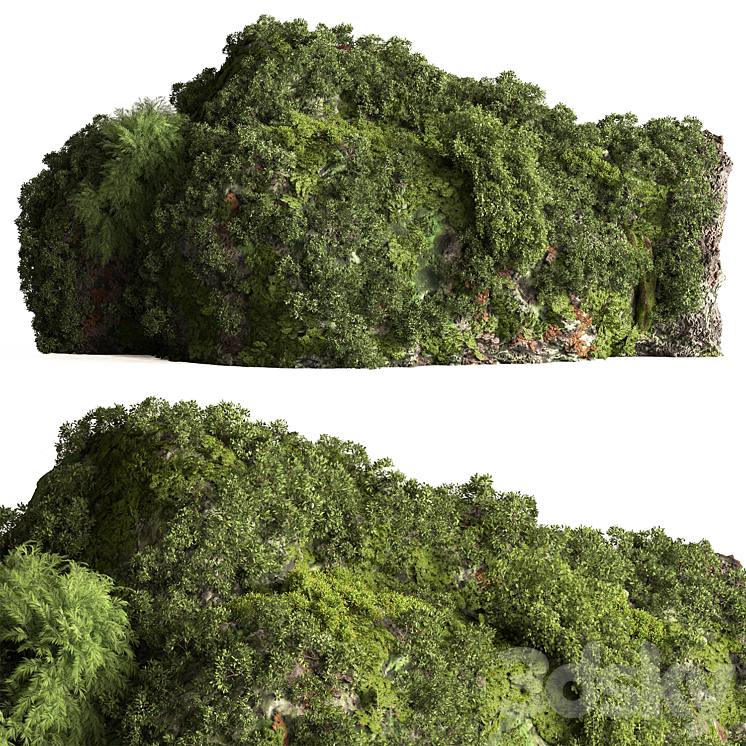 Desire FX 3d models | Moss on Stones 08 – 3D Model