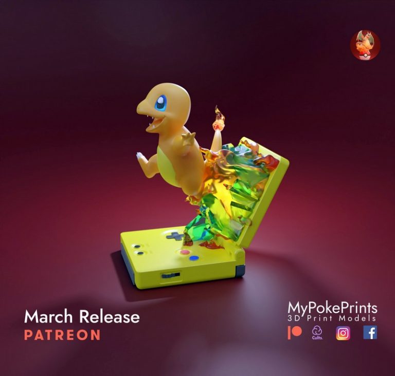 Desire FX 3d models | MyPokePrints – Video Game Charmander – 3D Print Model