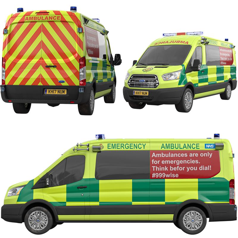 Desire FX 3d models | Emergency Ambulance Great Britain Game-Ready 3D ...
