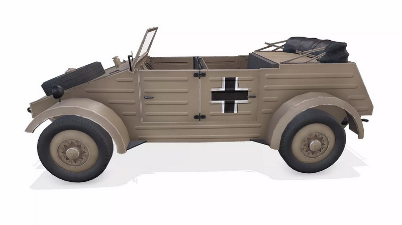Desire FX 3d models | Type 82 Kubelwagen WWII German Military Car Low ...