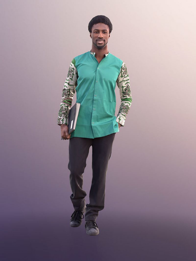 Desire FX 3d models | Office Worker Walking with Folder low-poly 3d model