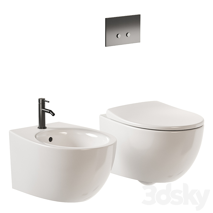 Desire FX 3d models | Ceramica Catalano Italy Wall-Hung WC – 3D Model