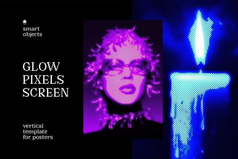 Desire FX 3d models | Glowing Pixels Screen Poster Photo Effect ND3U4LZ