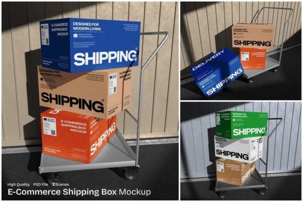 Desire FX 3d models | E-Commerce Shipping Box Mockup XRWFB47